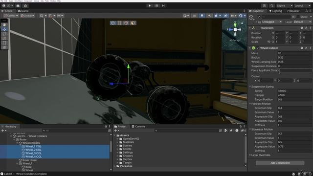 14 -Wheel Colliders Basics - Solution