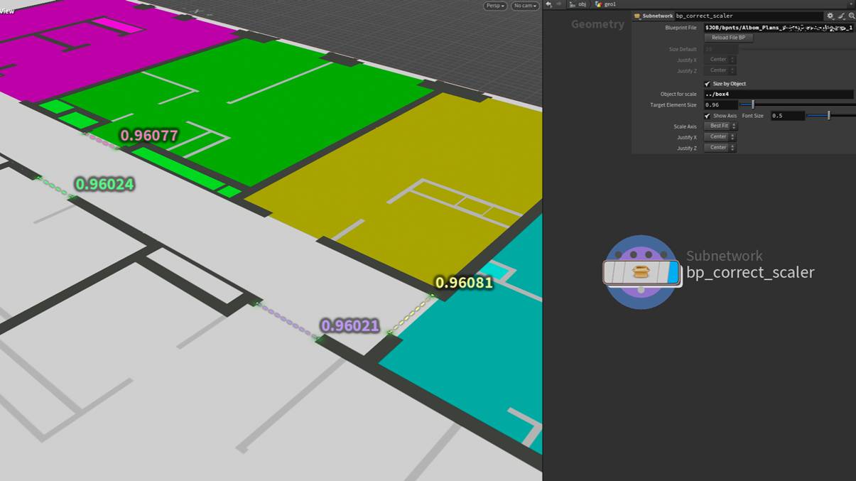 Blueprint Correct Scaler | Houdini Architecture Tool