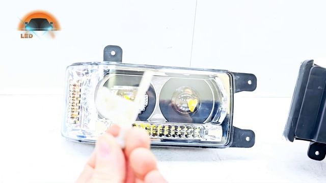 КАМАЗ тюнинг комплект светодиодные фары от Ledstudio