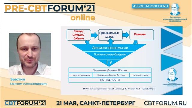 PRE-CBTFORUM 2021:"Концептуализация КПТ АКПП". Зрютин Максим Александрович.