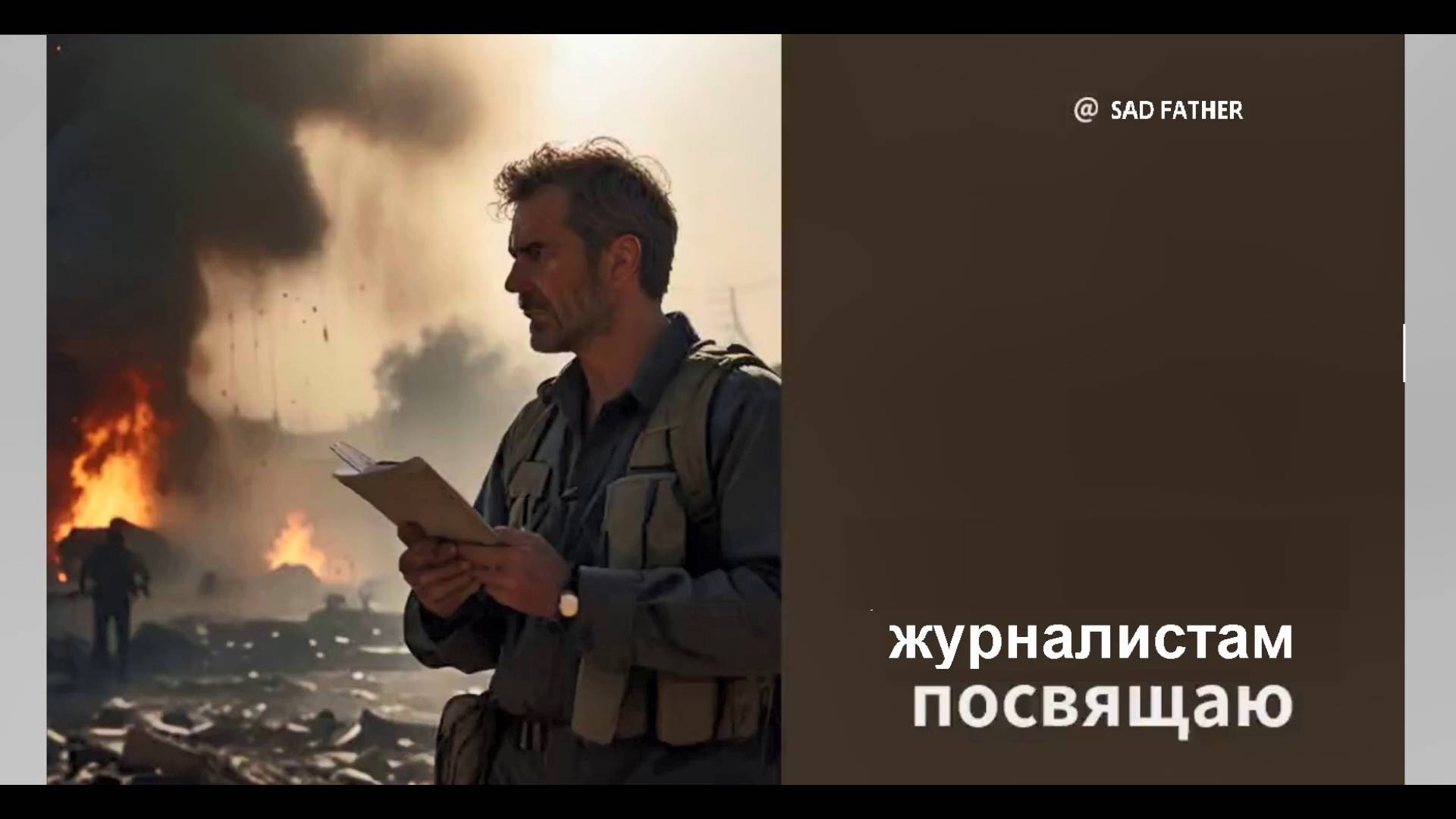 Военным журналистам и все кто несёт правду посвящаю