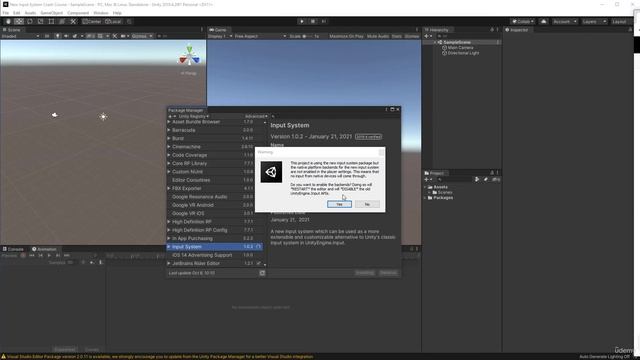 4 -Installing Unity Input System