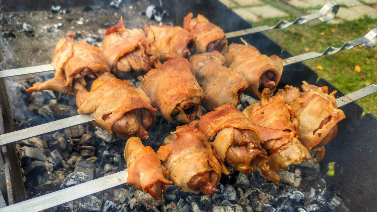 Соевый маринад для шашлыка на мангале из ПТИЦЫ ДРОЗД видео рецепт