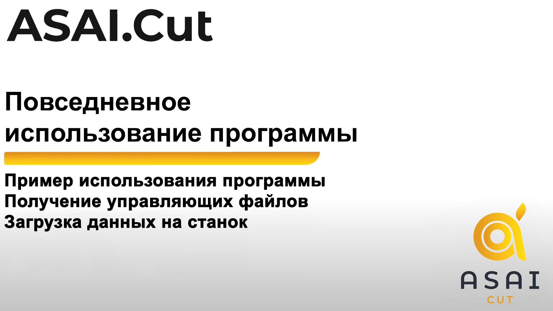 Пример работы в ASAI.Cut