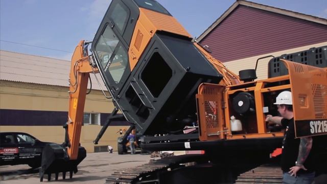 Обзор высотной проставки кабины для экскаватора SANY, изготовленной на заводе "Борус"