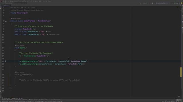 26 -Applying Torque to Rigidbodies - Solution
