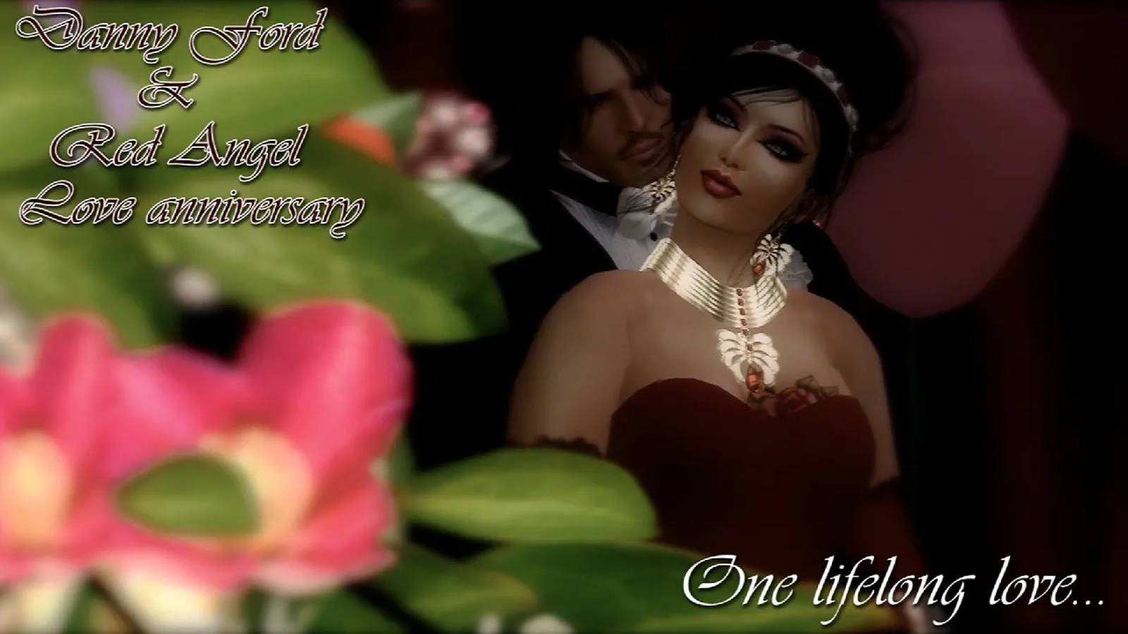 Love anniversary of Danny Ford & Red Angel. Second Life. February 14, 2016