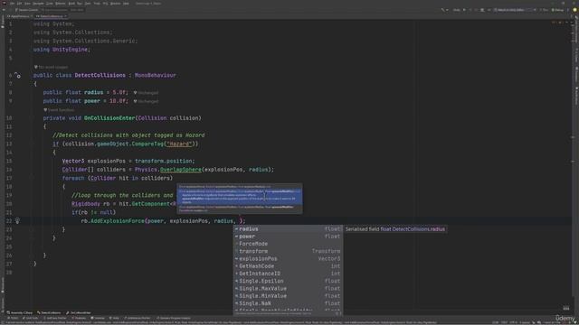 30 -Using AddExplosionForce - Solution