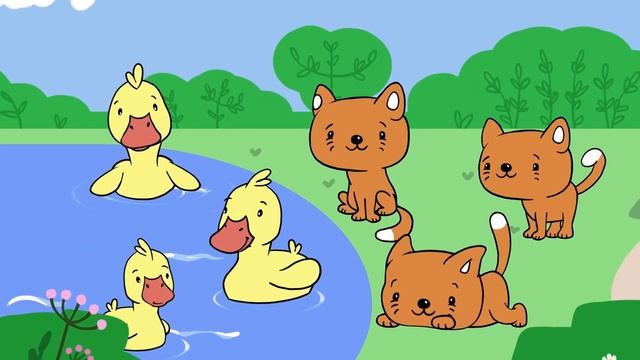 Детские мультики с песенками про котят и утят.🎧 Смотреть онлайн. Мультики для малышей