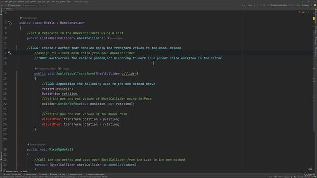18 -Refactoring the Wheel Visuals Code - Solution