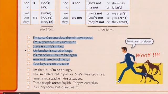 1. Be 1: am, is, are