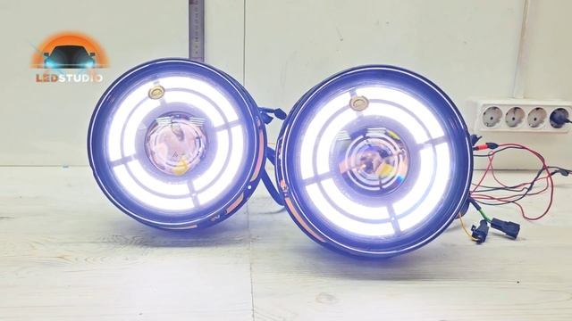 УАЗ Хантер, NIVA и другие авто с круглыми фарами! Фары универсальные 7D.