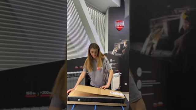 Распаковка внутрипольного конвектора Royal Thermo Atrium с естественной конвекцией