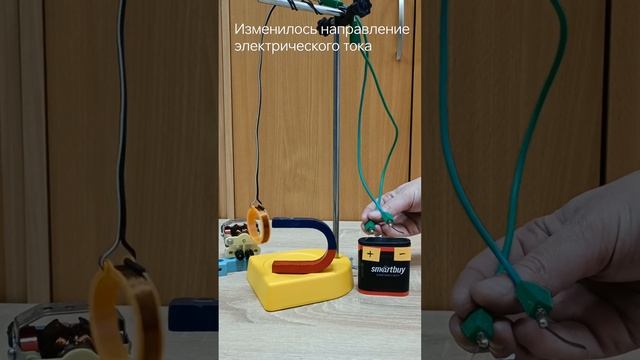 Действие магнитного поля на проводник с током #shorts