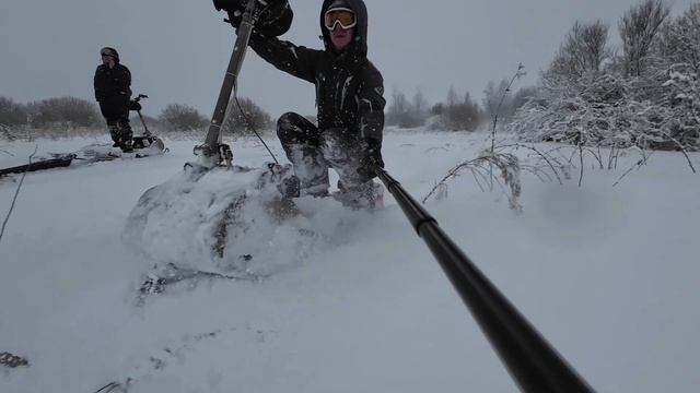 Немного прошлого сезона на мотоснегокате Snow Hunter sport