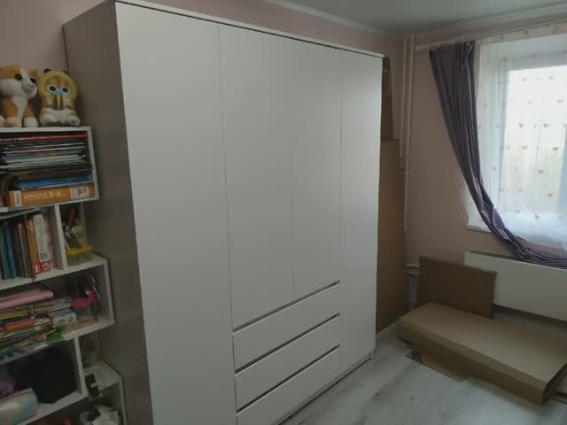 Сборка шкафа 4-х дверного "Квазар" ШК 041 (Уютная логика)