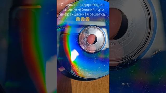 Отражательная дифракционная решётка #physics #science #experiment #shorts