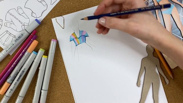 4 урок по рисованию одежды. Скетчинг для начинающих | Учимся рисовать | Как научиться рисовать