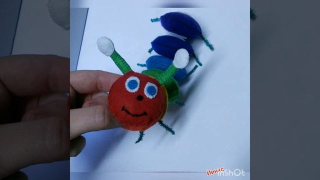 Гусеничка. Развивающая игрушка для малышей своими руками