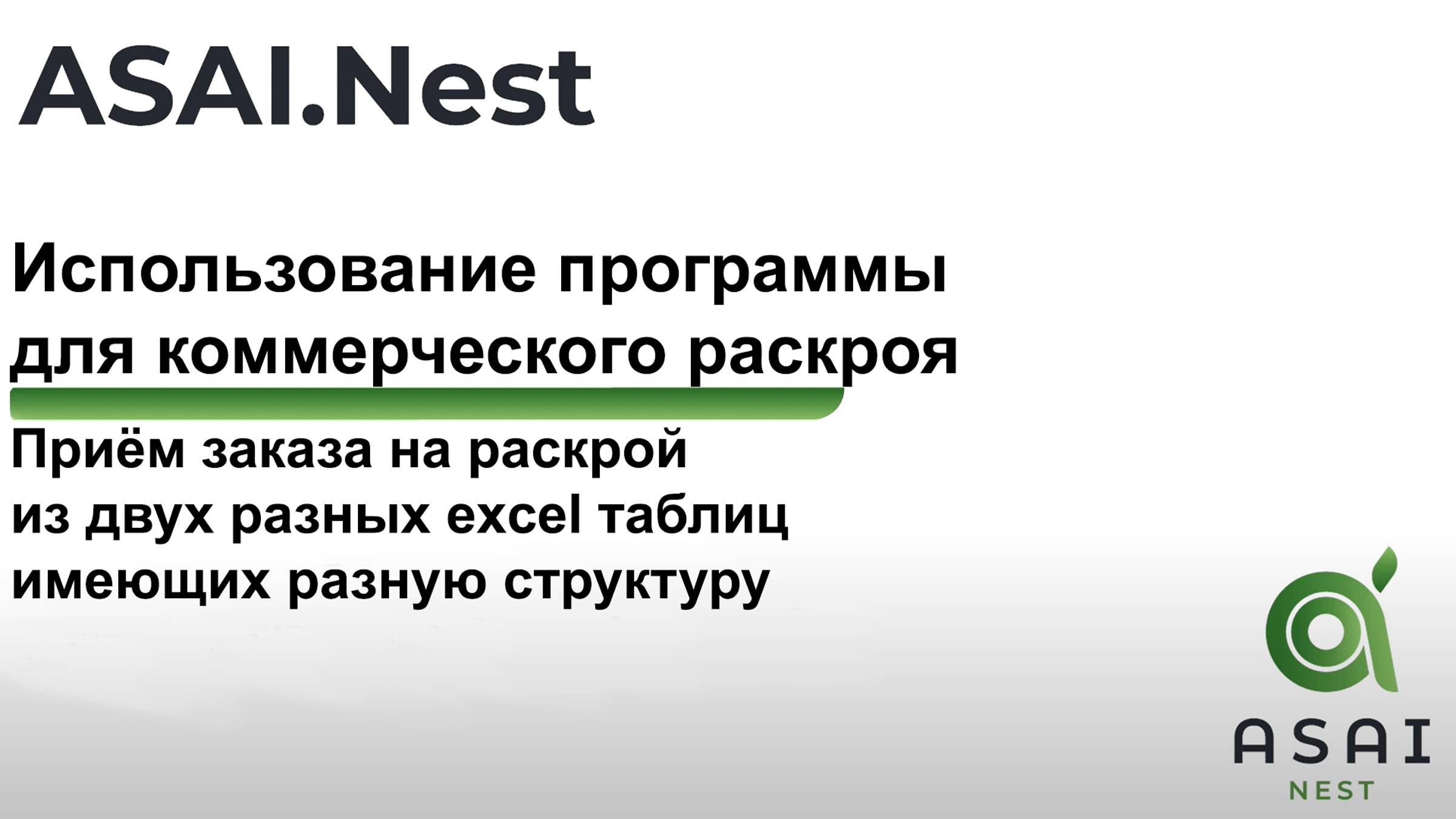 ASAI.Nest -Возможности для коммерческого раскроя