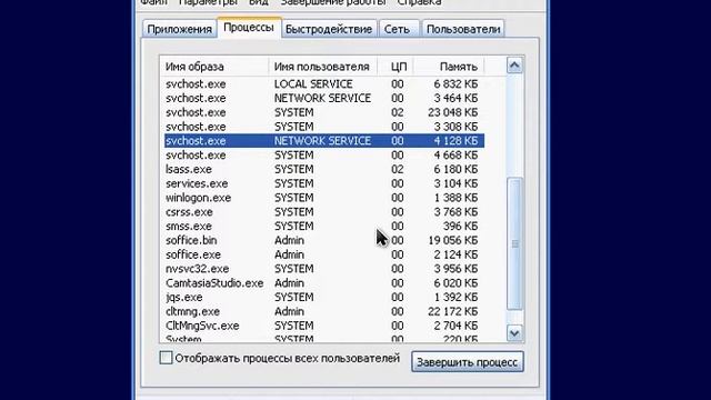 Диспетчер служб Windows