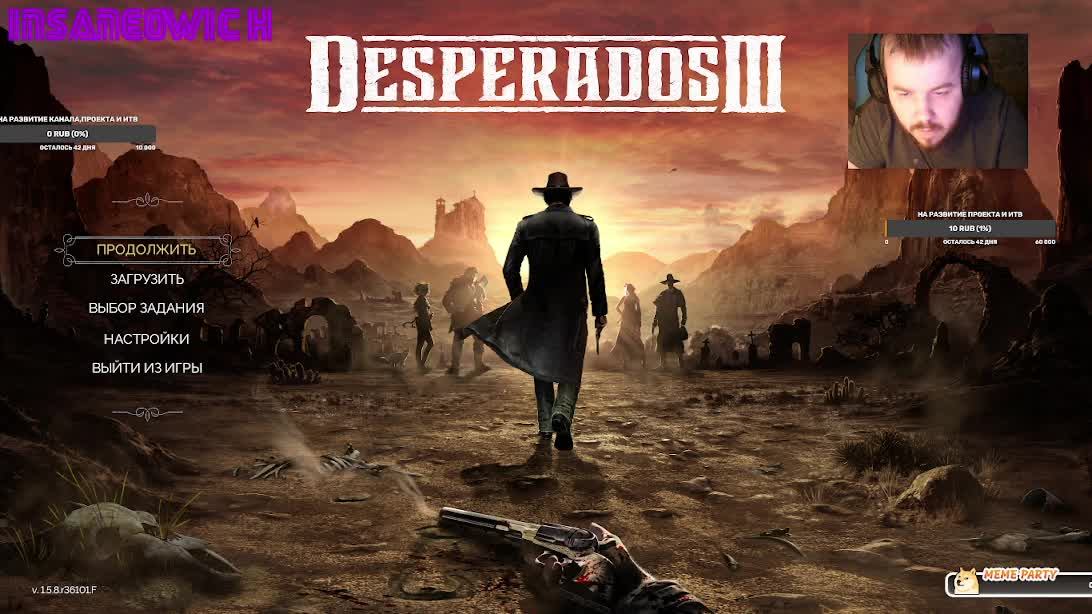 стрим прохождение Desperados III глава 1 1 миссия