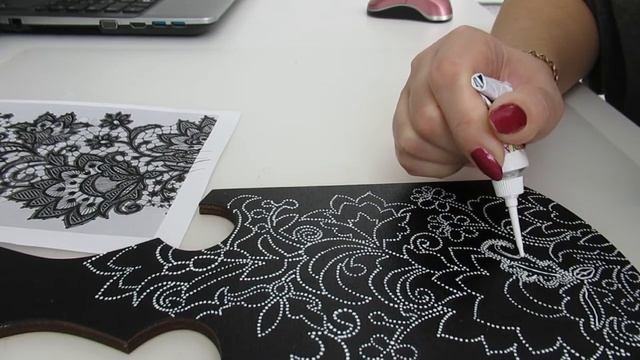 ТОЧЕЧНАЯ РОСПИСЬ разделочной доски!