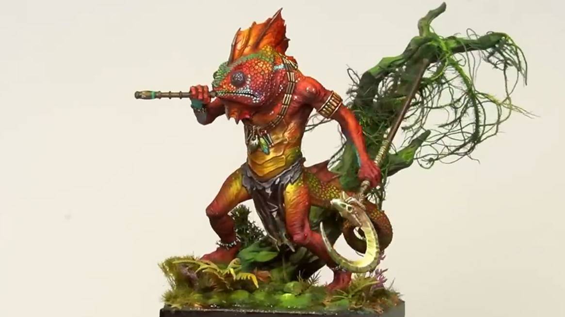 Sergio Calvo - The BEST Seraphon I have painted that is not from WARHAMMER _ Jungle diorama
