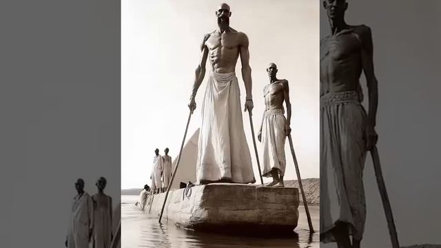 нейросеть рисует строителей пирамид