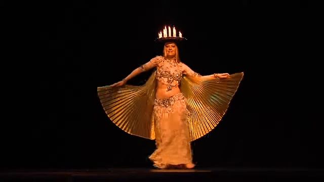 New York belly dance star Neon - "Swan Maiden" performance with candle tray - World Dance New York