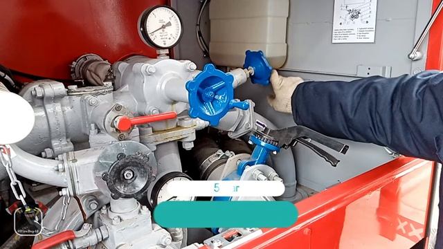 Включение насоса ПН-40 и подача воды на АЦ 5,0-40 (43253)