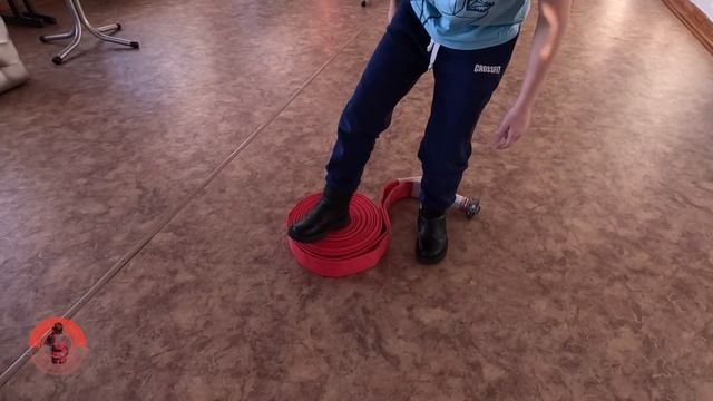 У курсантов пожарного класса с. Грибское прошли практические занятия с пожарными рукавами