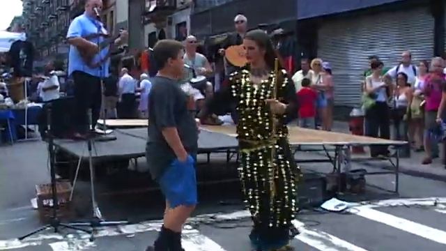 Jenna Rose - belly dance show at a New York street fair 2001 - World Dance New York Archive