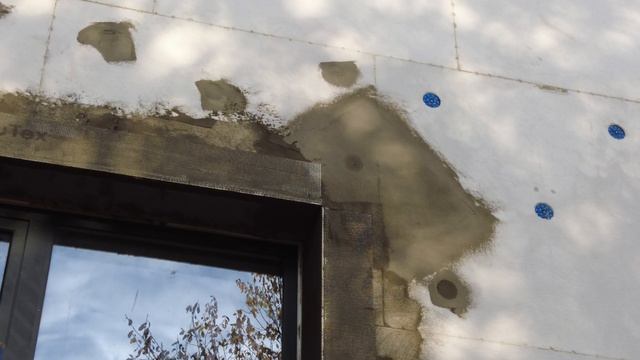 Базовый Армирующий Слой на оконных откосах дома, утепл1нного фасадным пенопластом ППС16ф 180мм СФТК