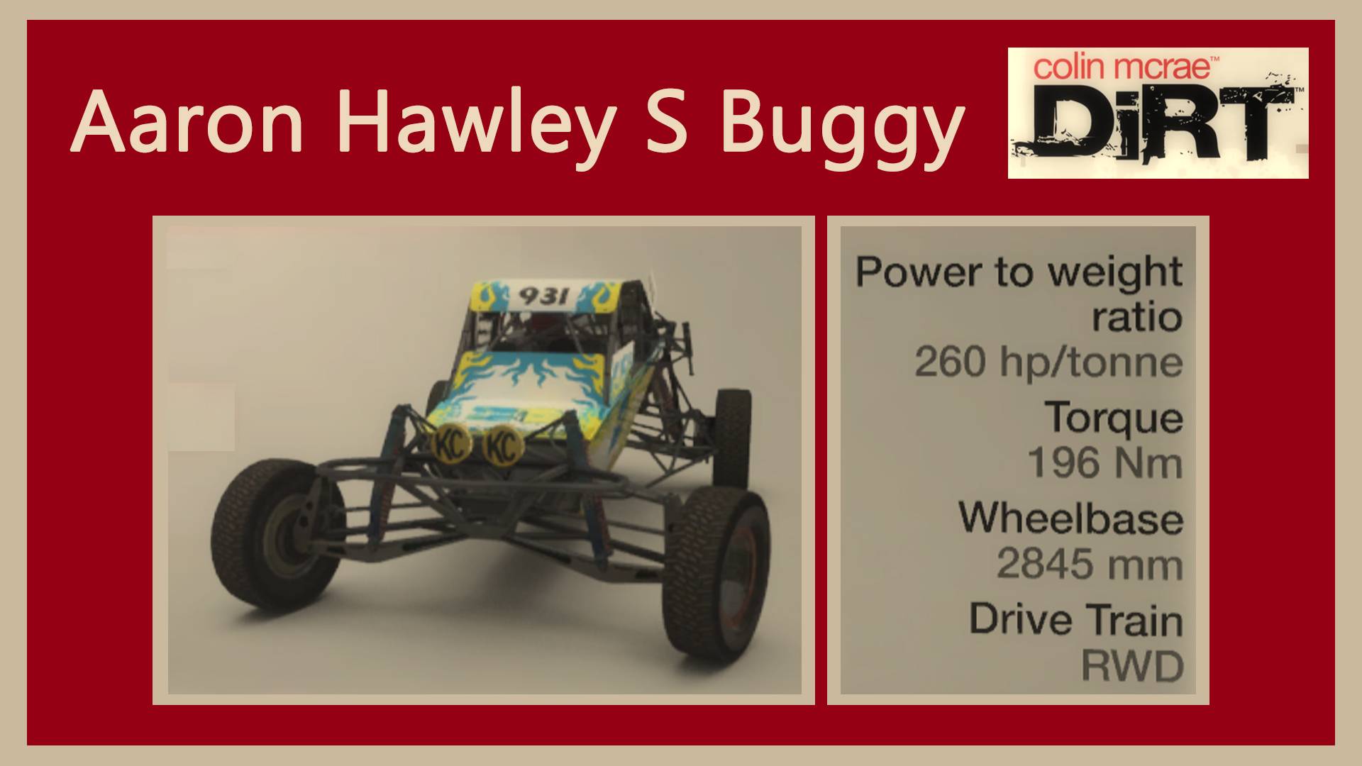 Aaron Hawley Super Buggy | Colin McRae DiRT |
