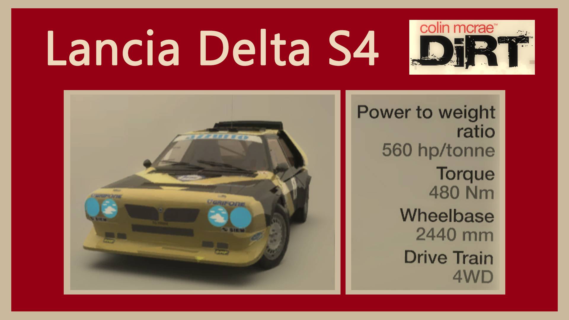 Lancia Delta S4 | Colin McRae DiRT |