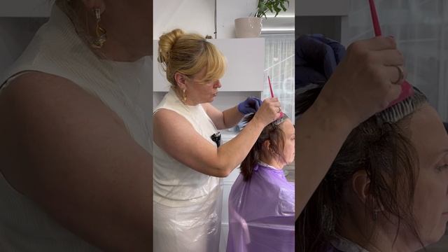 ОКРАШИВАНИЕ СЕДИНЫ #парикмахеробучение #колористобучение #колористкурсы #качественноеокрашивание