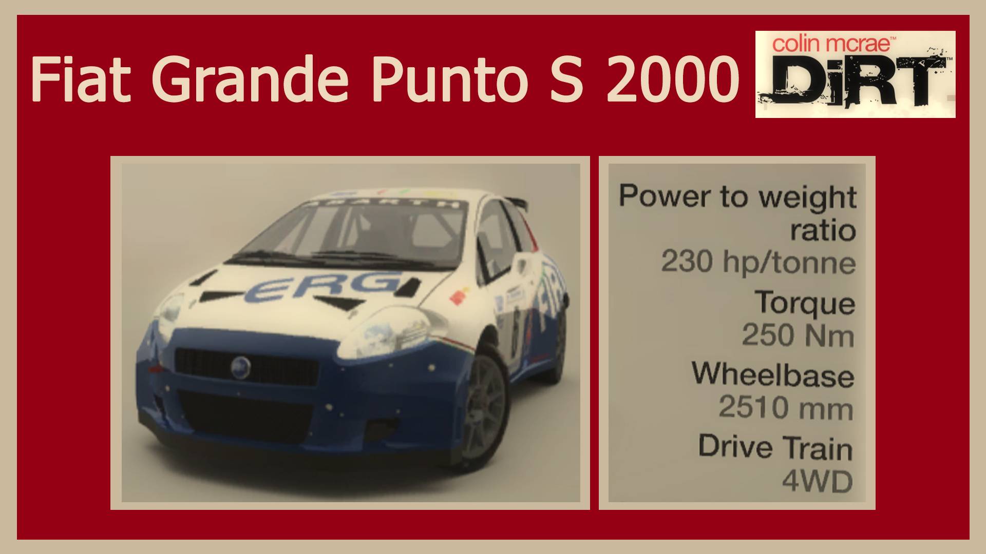 Fiat Grande Punto Super 2000 | Colin McRae DiRT |