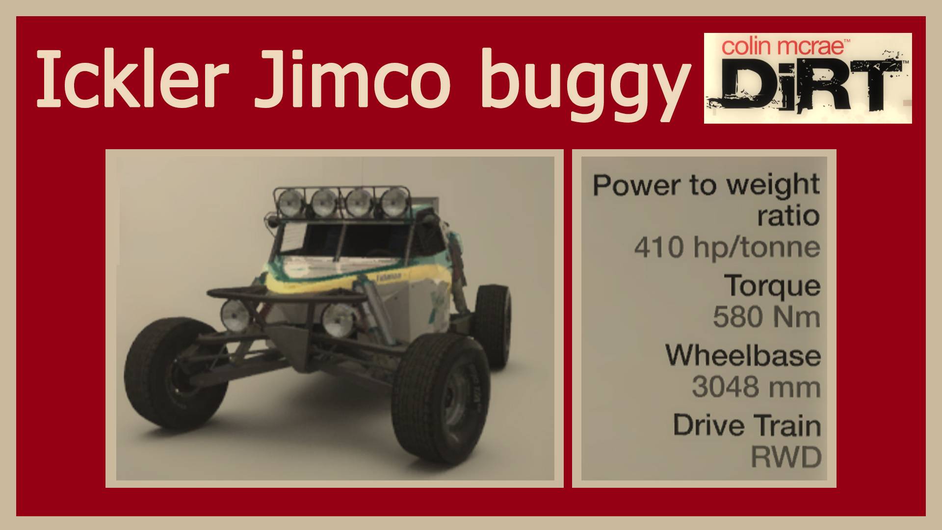 Ickler Jimco buggy | Colin McRae DiRT |