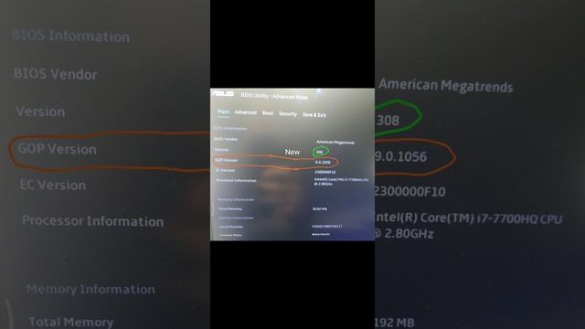 Новый БИОС, но версия та же