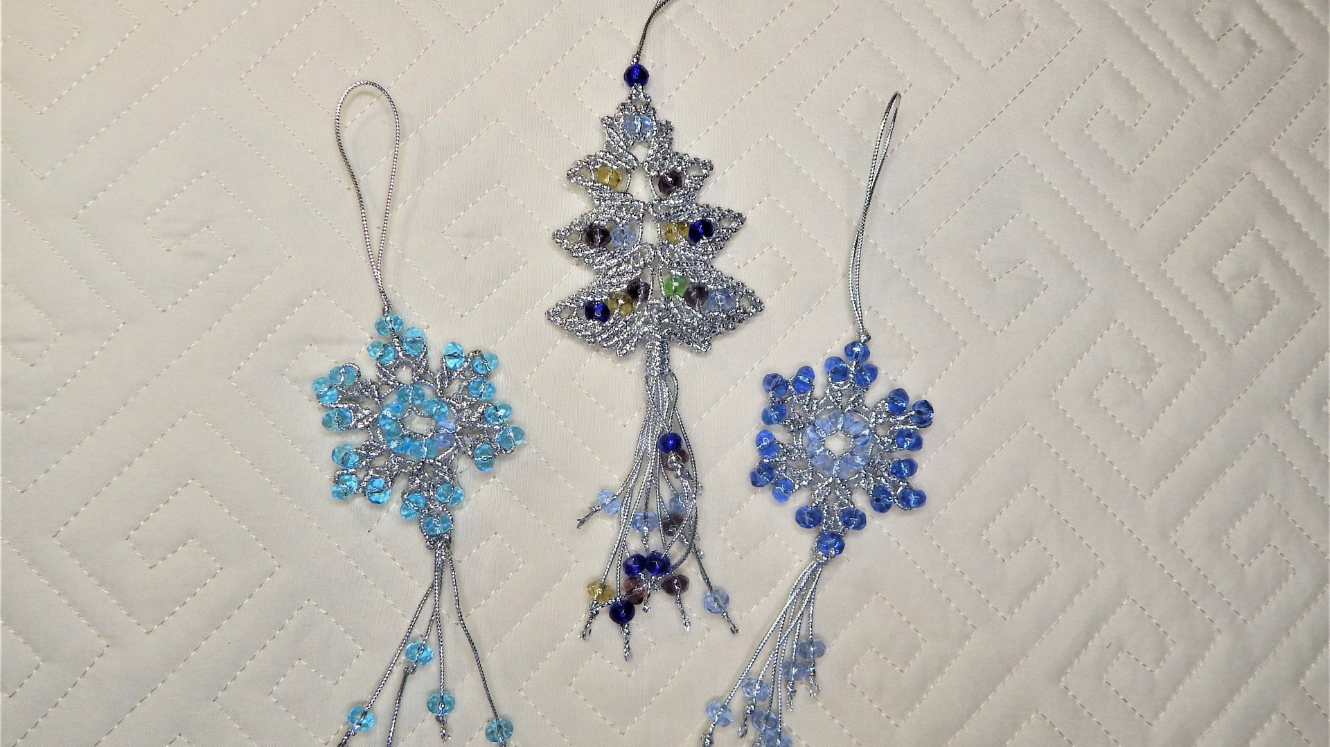 Снежинка макраме (проморолик)