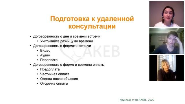 Круглый стол 29.03.2020 "Онлайн консультирование"