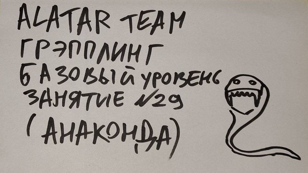 Грэпплинг базовый уровень, занятие 29 (анаконда)
