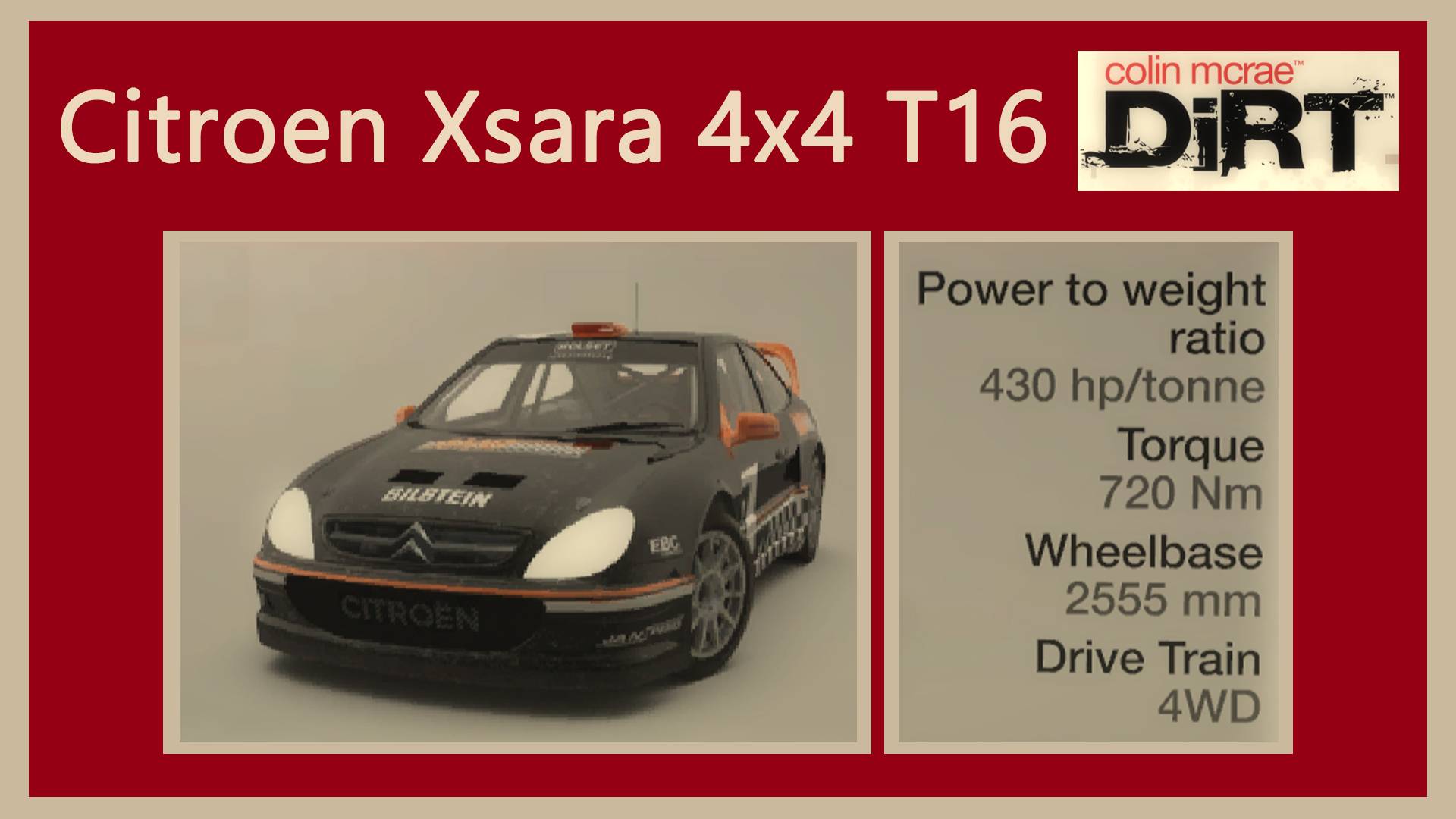 Citroen Xsara 4x4 T16 | Colin McRae DiRT |