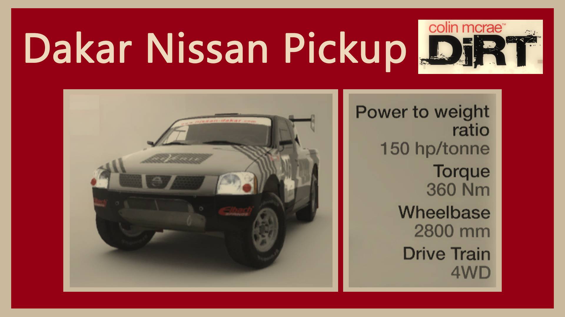 Dakar Nissan Pickup | Colin McRae DiRT |