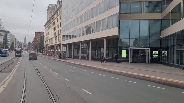 Хельсинки Трамвай Маршрут № 6, Вид из кабины машиниста