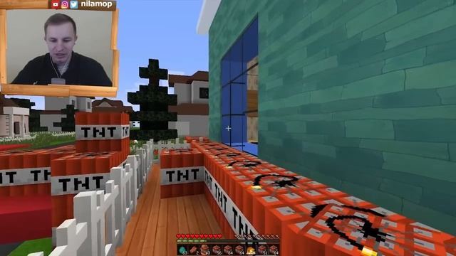 №344_ ПОДОРВАЛ - ПРИВЕТ СОСЕД мод в МАЙКРАФТ(Hello Neighbora in Minecraft) в видео для детей_)