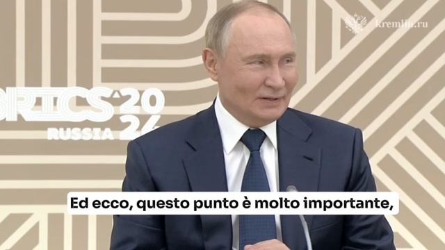 Il Presidente Vladimir Putin: "I BRICS non si contrappongono a nessuno"