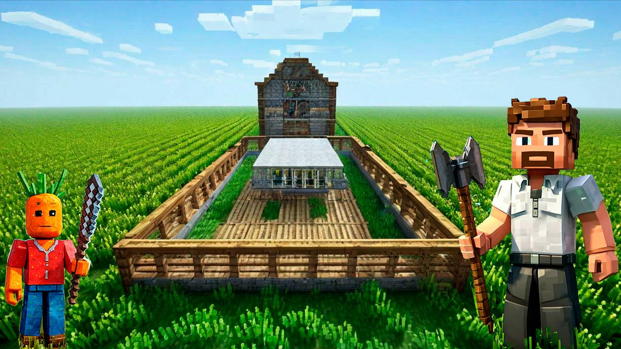 Делаю ферму пшеницы в Minecraft