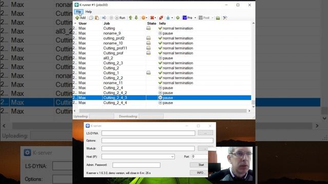 k-runner - интерфейс для создания и удаленного запуска расчетных файлов для LS-DYNA